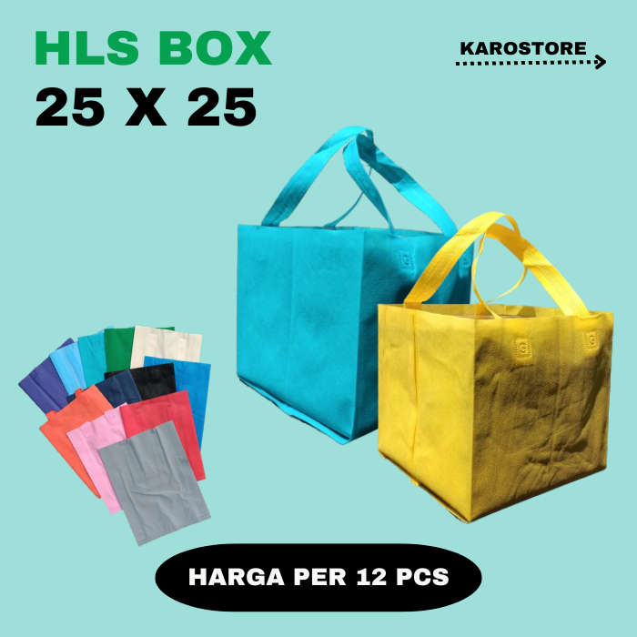 Jual Tas spunbond box 25 x 25 (1 Lusin) box gift kotak nasi berkat hajatan syukuran | Shopee ...
