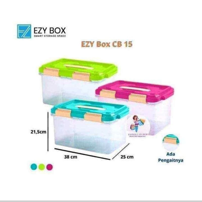 Jual EZY box Container Box 15 Liter Container Kontainer Box Plastik Kotak Penyimpanan 15 Liter ...
