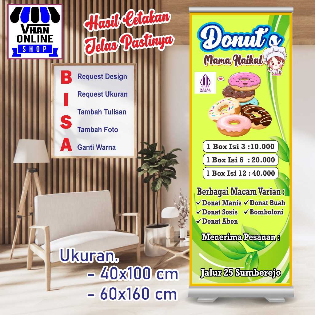 Jual Design Banner Spanduk MMT Donat, Kue Keren Murah | Shopee Indonesia