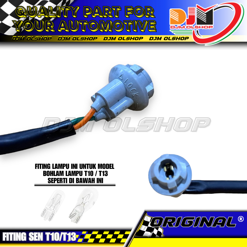 Jual Fiting Lampu Sen Colok T10 T13 Universal Motor Original | Shopee ...