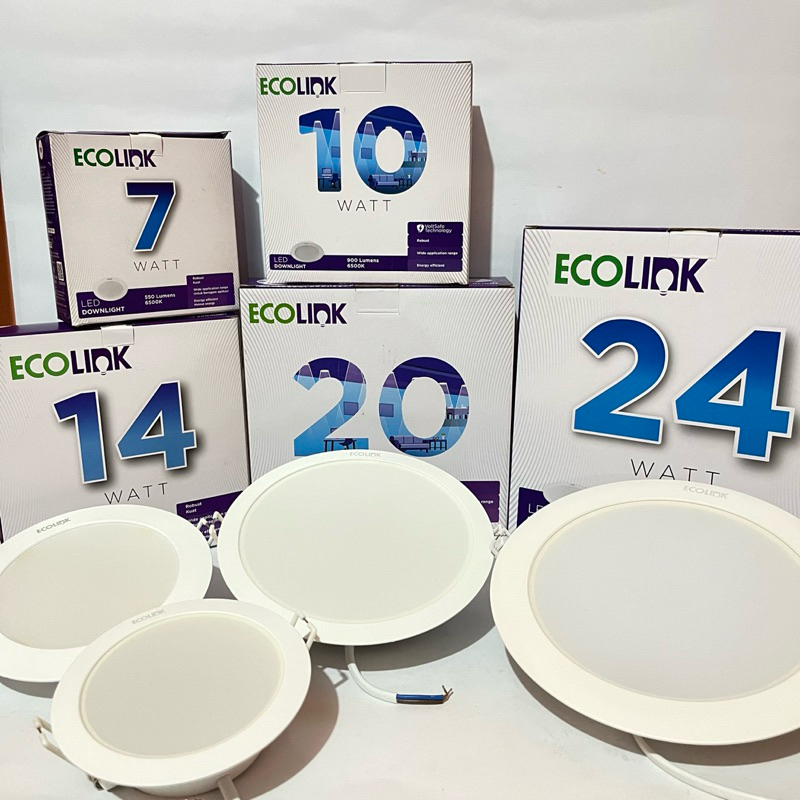 Jual Lampu Downlight Ecolink / LED Panel Light Plafon Inbow 7 10 16 24 ...