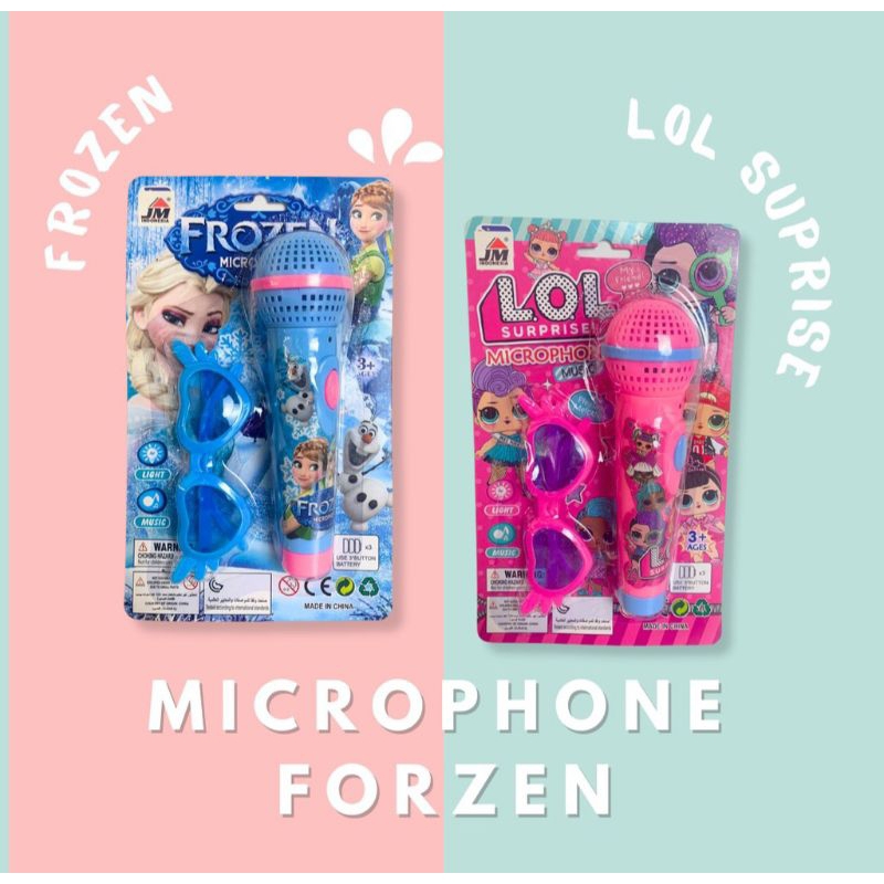 Jual Mainan Anak Music Microphone/Mik/Mic Frozen LOL Karaoke Musik Set ...