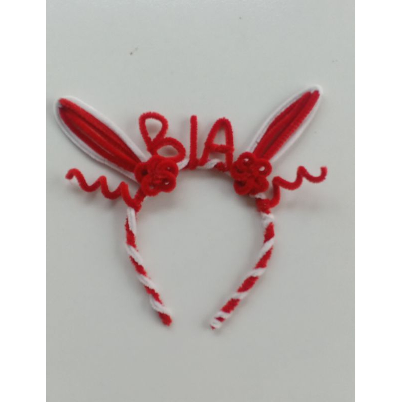 Jual Bando kawat bulu Merah putih (Custom nama) | Shopee Indonesia