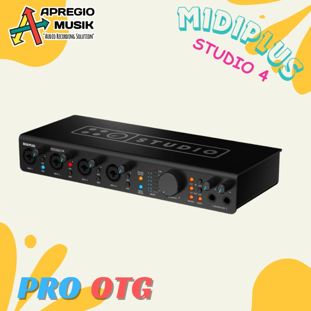 Jual Midiplus studio 4 PRO OTG 24bit 192khz 4 channel input 4 output ...