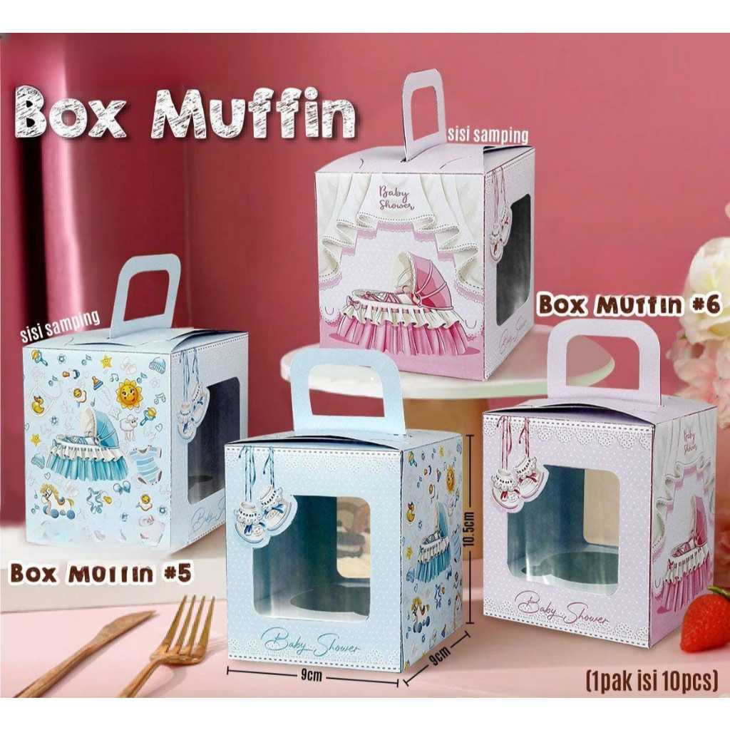 Jual Box Muffin 5 | 6 | Box Cup Cake Motif Baby | (Harga Yang Tertera ...