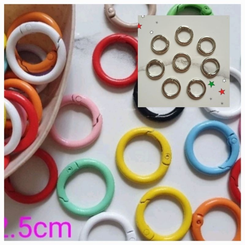 Jual ring ganci/ gantungan mix warna/silver | Shopee Indonesia