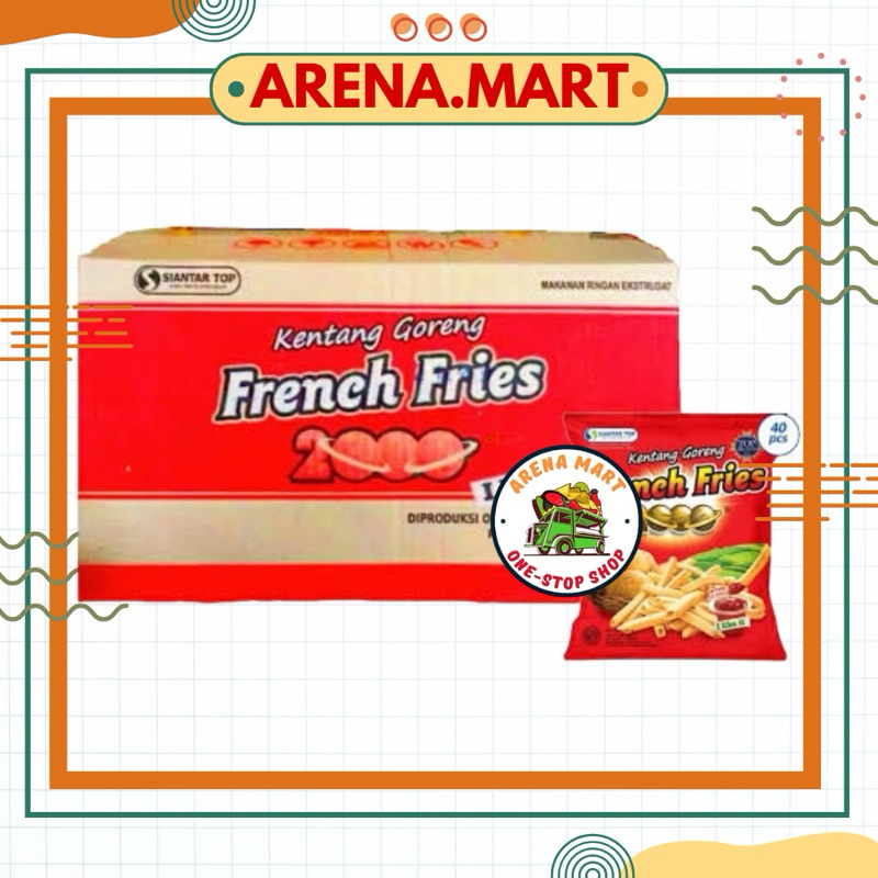 Jual Chiki Ciki Snack French Fries 2000 Besar Stik Snack Kentang goreng ...