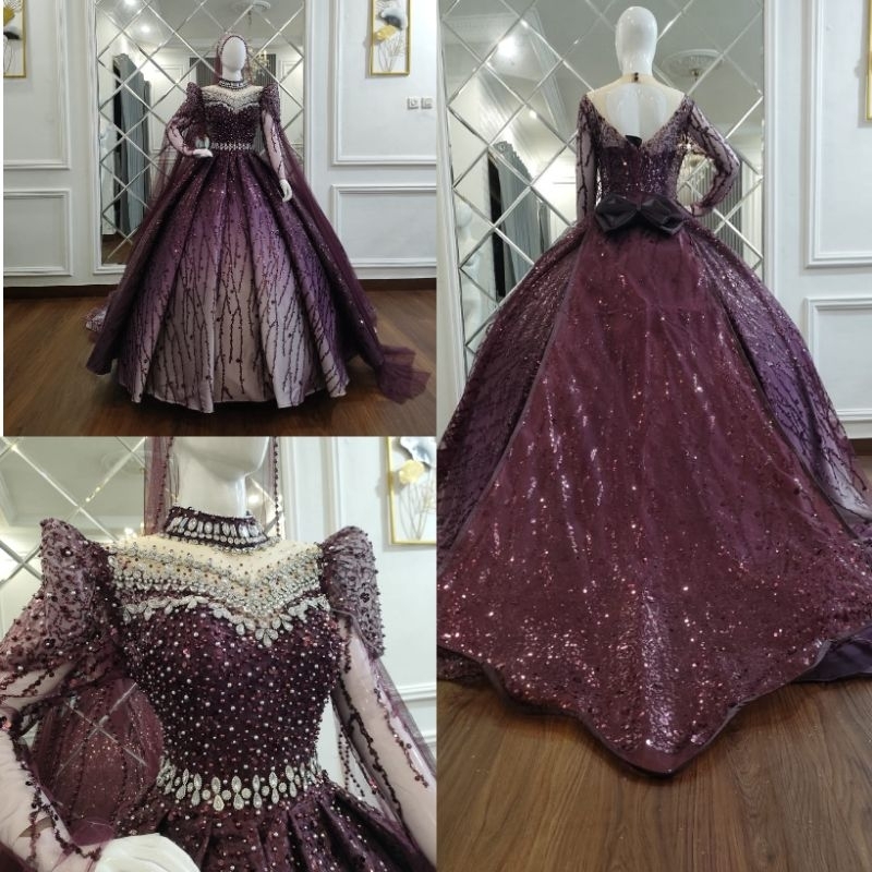 Jual gaun pengantin // gaun pengantin mewah elegan // gaun pengantin ...