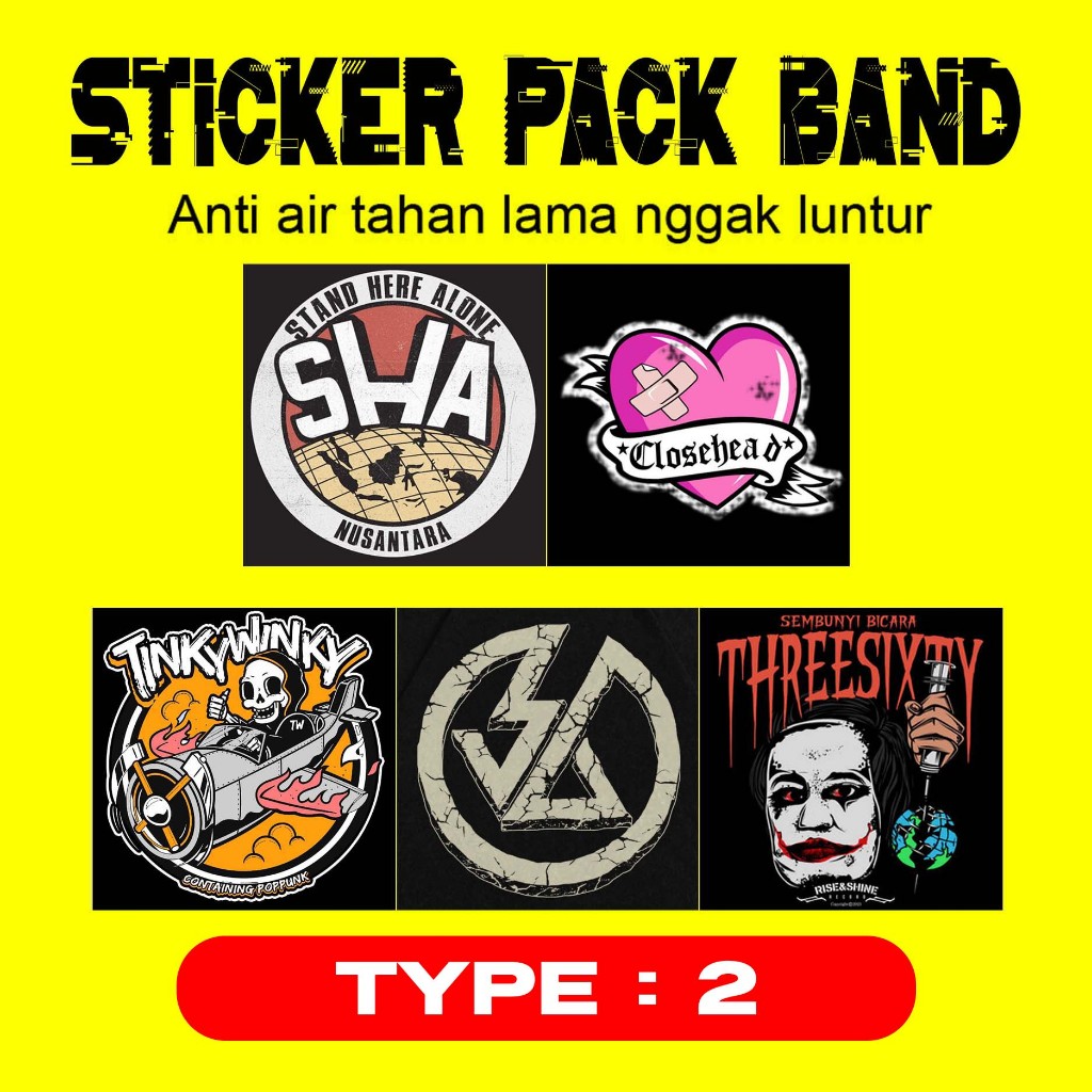Jual Sticker Stiker pack band lokal indonesia 510-forrevenge-koil ...