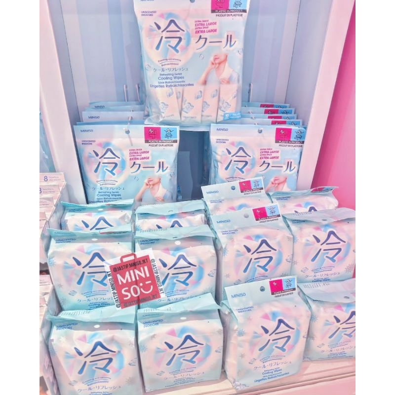 Jual MINISO 🆕 Tissue Basah / Refreshing Cooling Wet Wipes Unscented ...