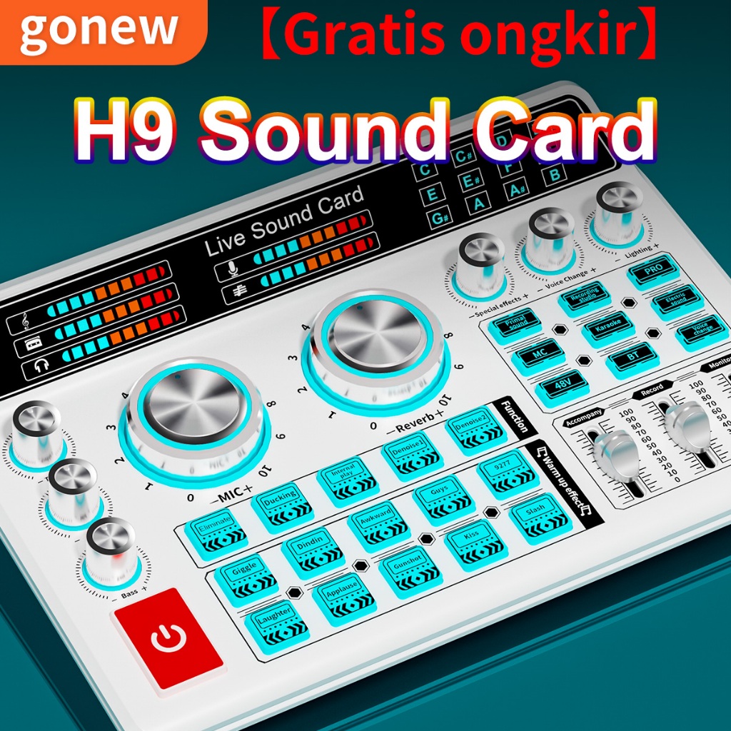 Jual Gonew【Gratis ongkir】Live Soundcard H9 Original Mixer Bluetooth ...