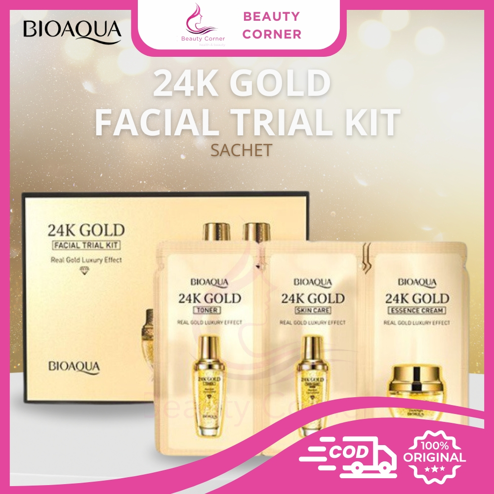 Jual Bioaqua 24K Gold Facial Trial Kit - Sachet | Shopee Indonesia