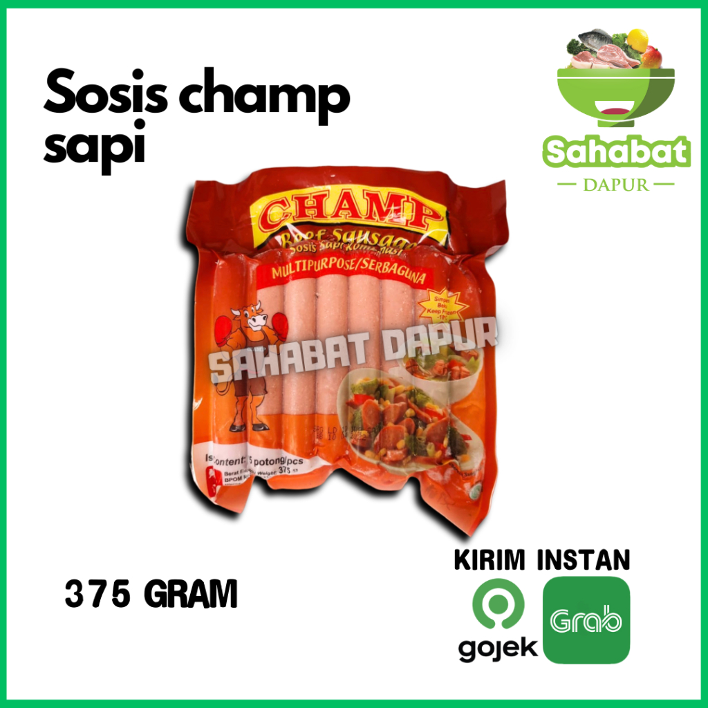 Jual Sosis Sapi 375gr Champ / Frozen Food - Sahabatdapur | Shopee Indonesia