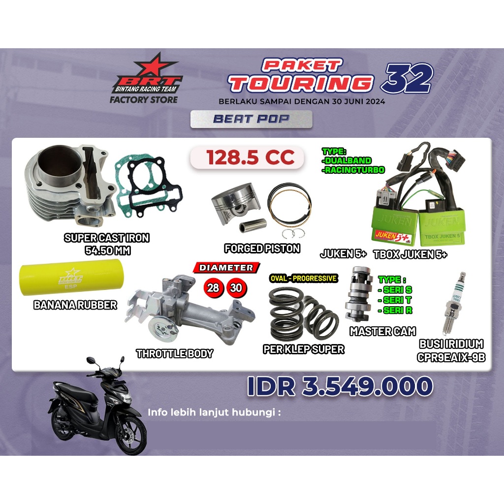 Jual PAKET TOURING 32 BEAT POP ESP - BLOK PISTON + ECU JUKEN + THROTTLE ...