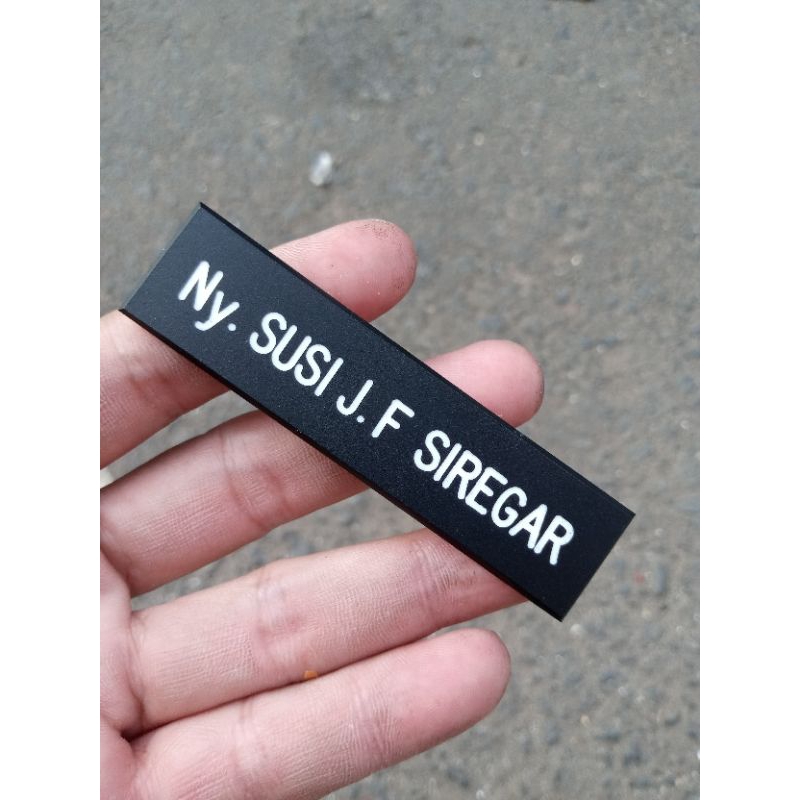 Jual Nametag Persit hitam full 2x8cm font Arial (Sesuai Mupus) | Shopee ...