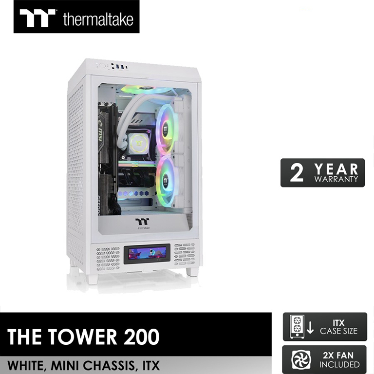 Jual Casing Thermaltake The Tower 200 White [ITX, Chassis] | Shopee ...
