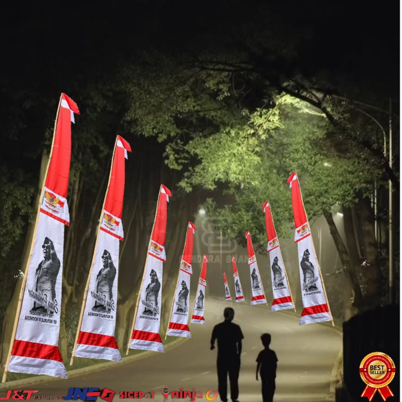 Jual BENDERA MERAH PUTIH UMBUL UMBUL JUMBO BANDIR SOEKARNO (3,7mtr) | Shopee Indonesia