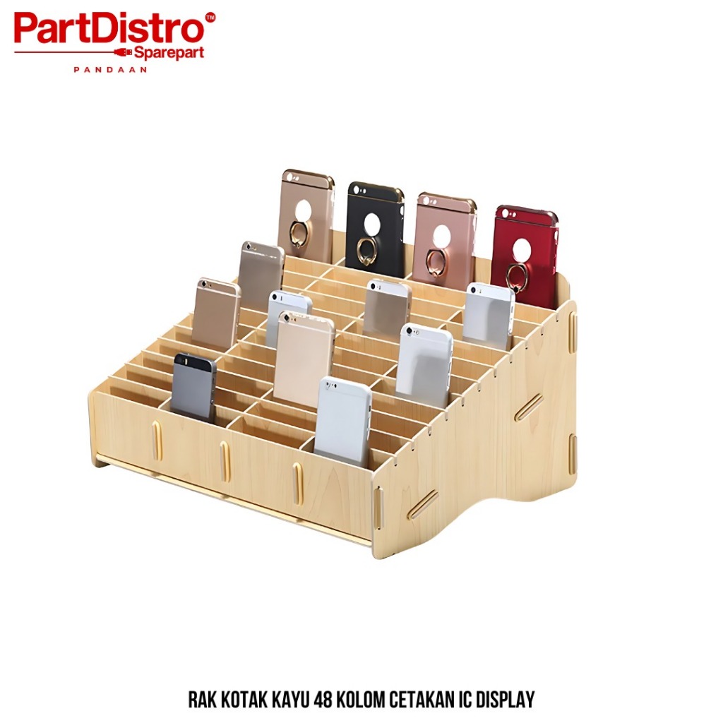 Jual RAK KOTAK KAYU 48 KOLOM CETAKAN IC DISPLAY | Shopee Indonesia