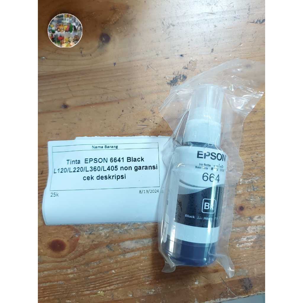Jual Tinta epson 6641 Black L120/L220/L360/L405 NON Garansi Cek ...
