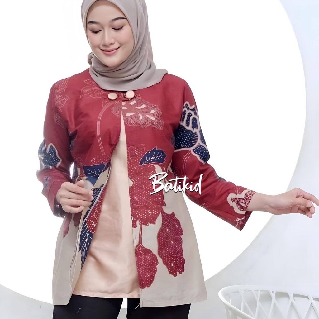 Jual [BELI 3 100K] Batikid — Atasan Batik Wanita [BAHAN KATUN] — Series ...