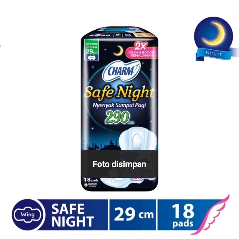 Jual CHARM SAFE NIGHT 29cm (18 PADS) | Shopee Indonesia