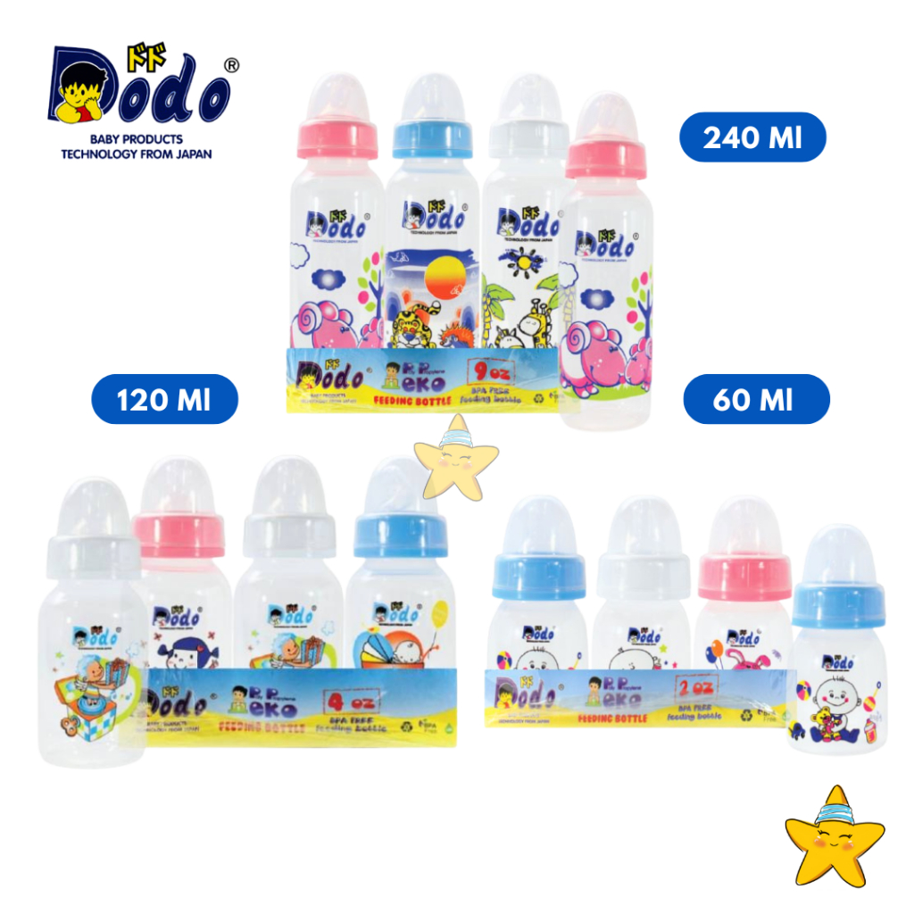 Jual HBK Botol Dot Susu Bayi Dodo Eko Baby Bottle Nipple Anti-Colic Slim Neck PP BPA Free 60/120 ...