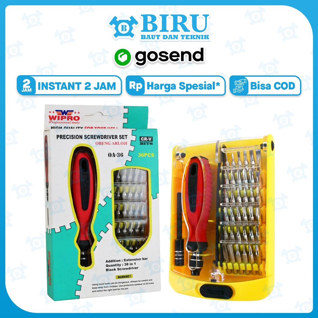 Jual WIPRO Obeng Arloji Set 36 Pcs Obeng Jam HP Electronik | Shopee ...