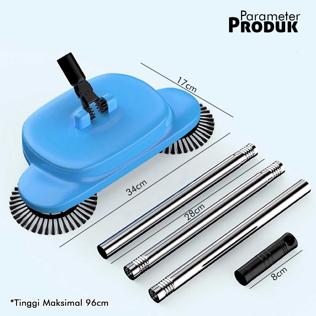 Jual TB-3F - Sapu Lantai Otomatis / Sapu Praktis Pembersih Debu Dapat ...