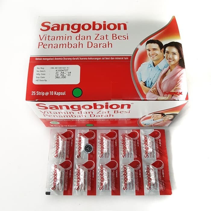 Jual Sangobion Kapsul Per BOX isi 25 Strip (250 Kapsul) | Shopee Indonesia