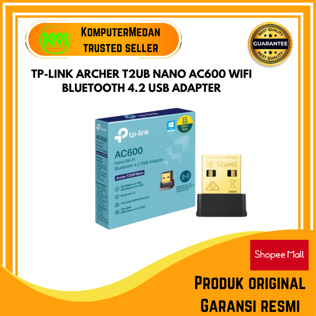 Jual TP-LINK ARCHER T2UB NANO AC600 WIFI BLUETOOTH 4.2 USB ADAPTER ...