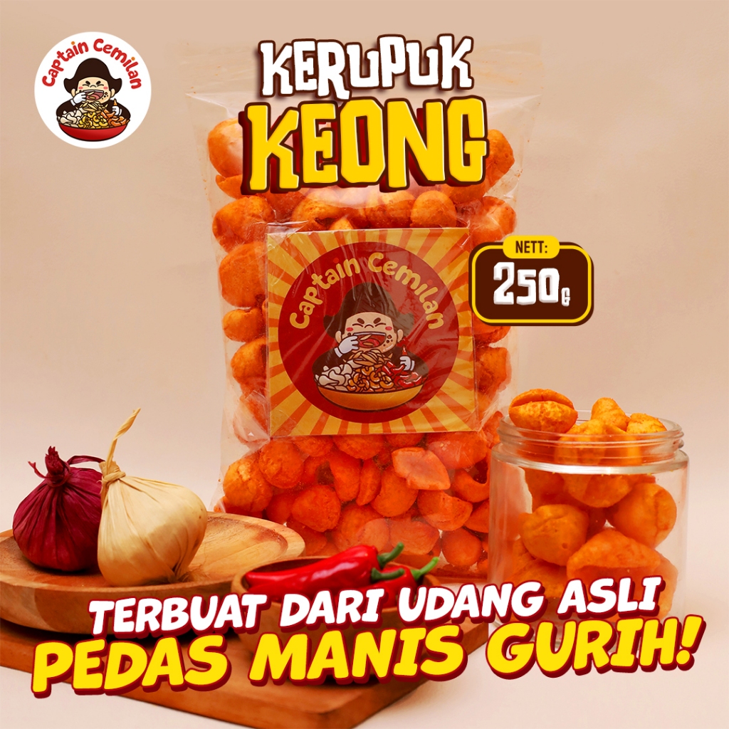 Jual 250gram Kerupuk Keong Pedas Balado Renyah Kriuk Snack Cemilan ...