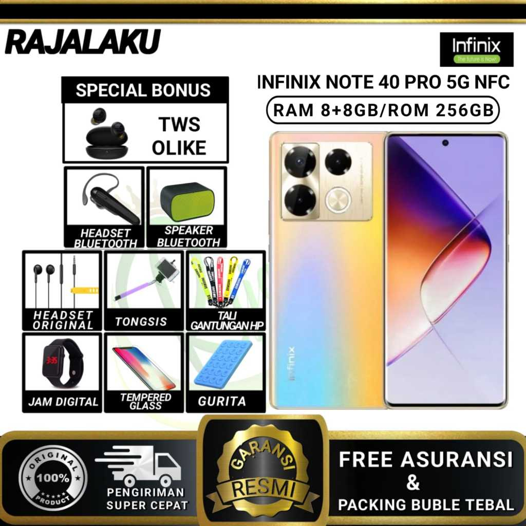 Jual INFINIX NOTE 40 PRO 5G & NOTE 40S NFC RAM 8+8GB ROM 256GB GARANSI ...
