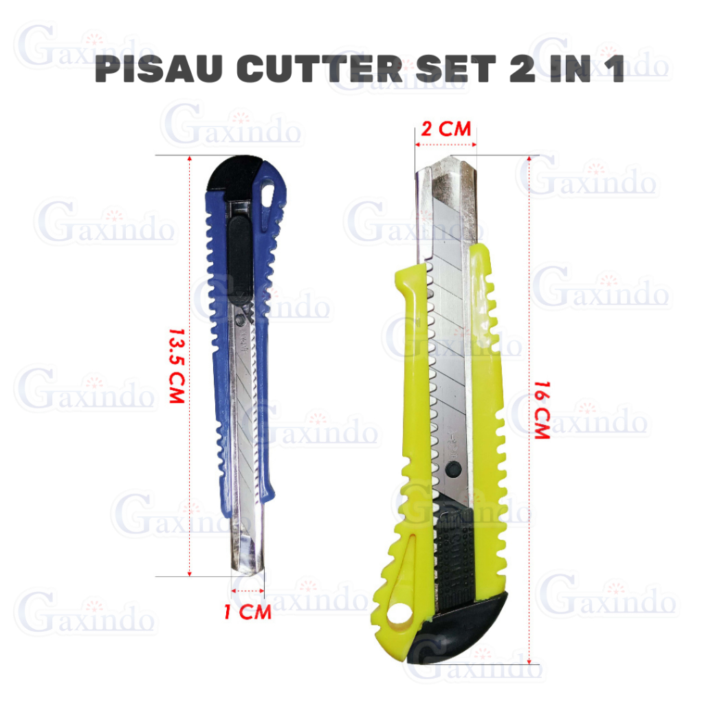 Jual PISAU CUTTER SET 2 IN 1 C3400 PISAU CUTTER PEMOTONG TAJAM PISO ...
