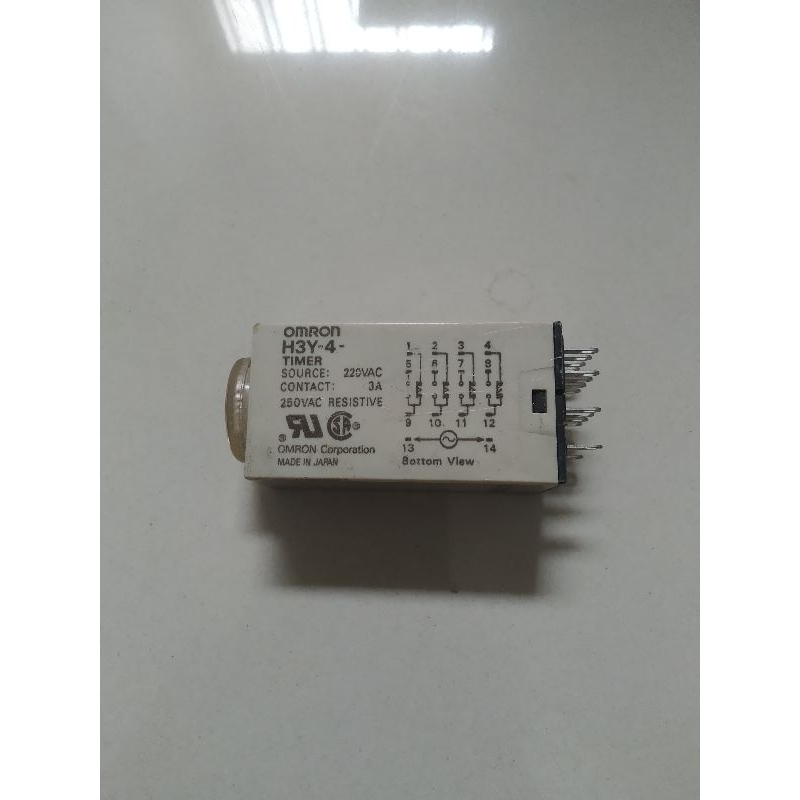 Jual Omron Delay Timer Relay H3Y 4 10 second Source 220vAC 3A Load Kaki 14 Pins | Shopee Indonesia