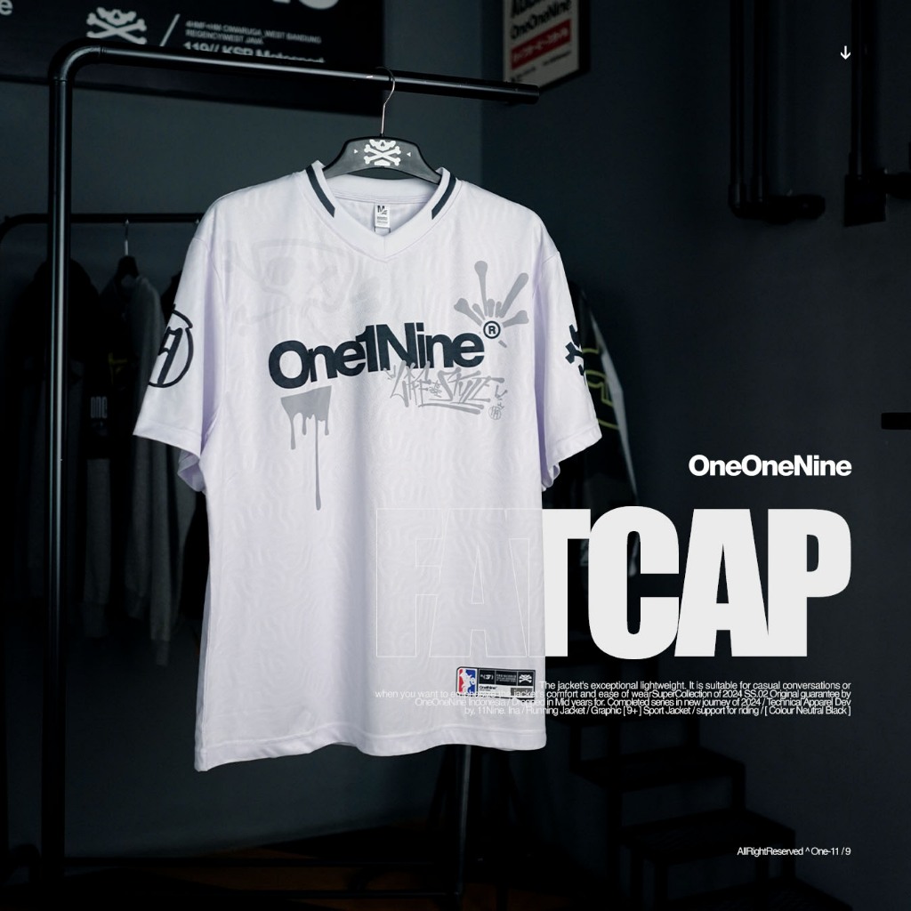 Jual Oneonenine Ksr Jersey FatCap White Series - Jersey Oversize Lengan ...