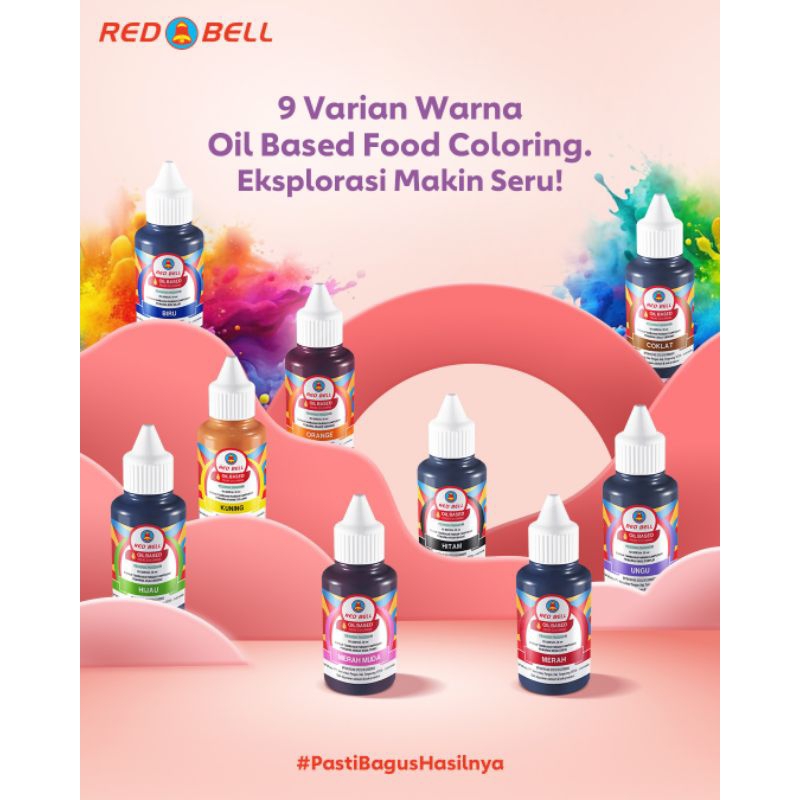 Jual Red Bell Oil Based Food Coloring - botol 30 ml | Shopee Indonesia
