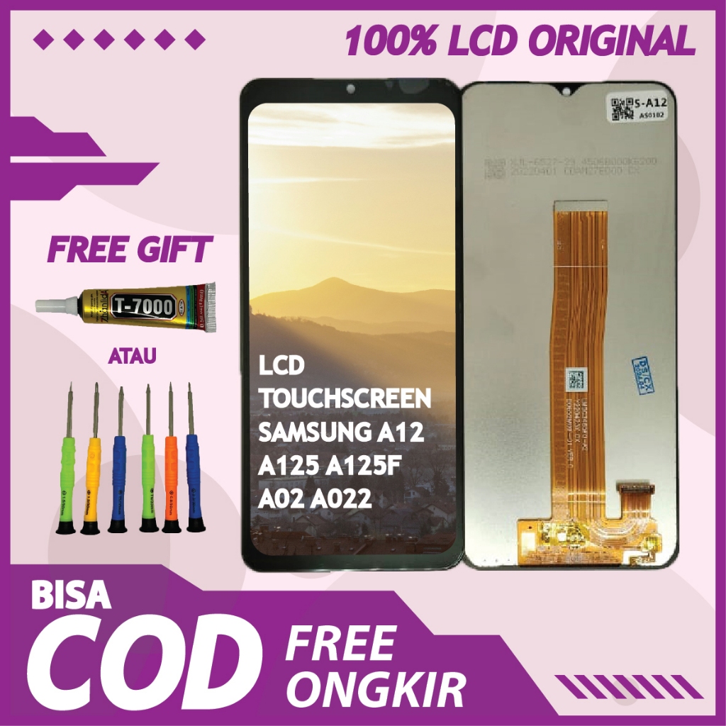 Jual 【ORIGINAL 100%】LCD TOUCHSCREEN SAMSUNG A12/ A125/ A12F/ A02/ A022 FULLSET TOUCHSCREEN ...