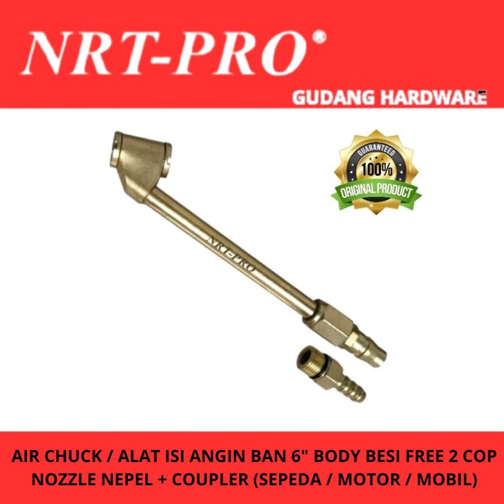 Jual NRT-PRO air Chuck / tire Chuck / alat isi angin ban 6" body besi ...