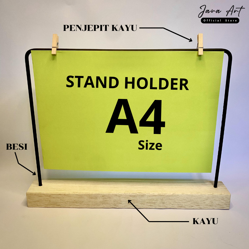 Jual STAND HOLDER MENU A4 LANDSCAPE INDUSTRIAL KALENDER MEJA FOTO NOMOR ...