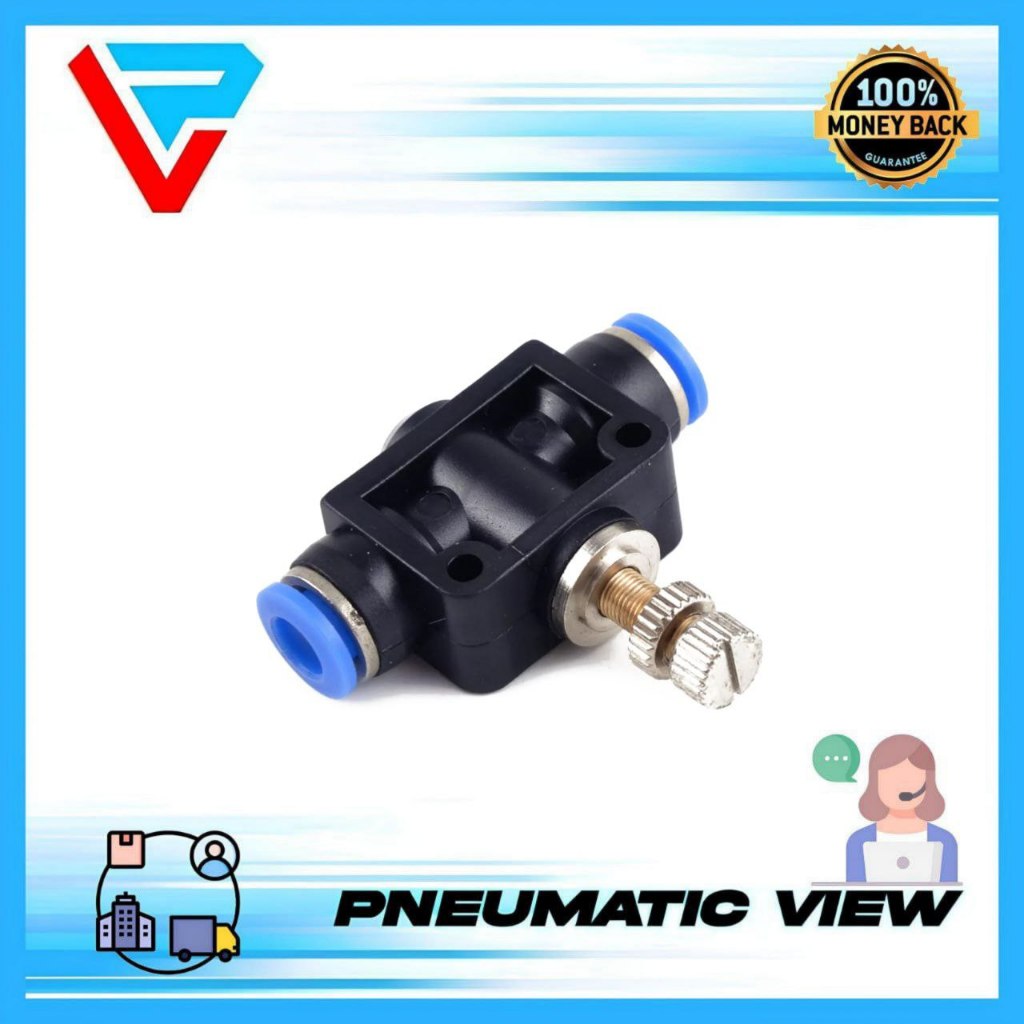 Jual SA 12 / FITTING FLOW SPEED CONTROL PNEUMATIC SELANG 12MM X 12MM ...