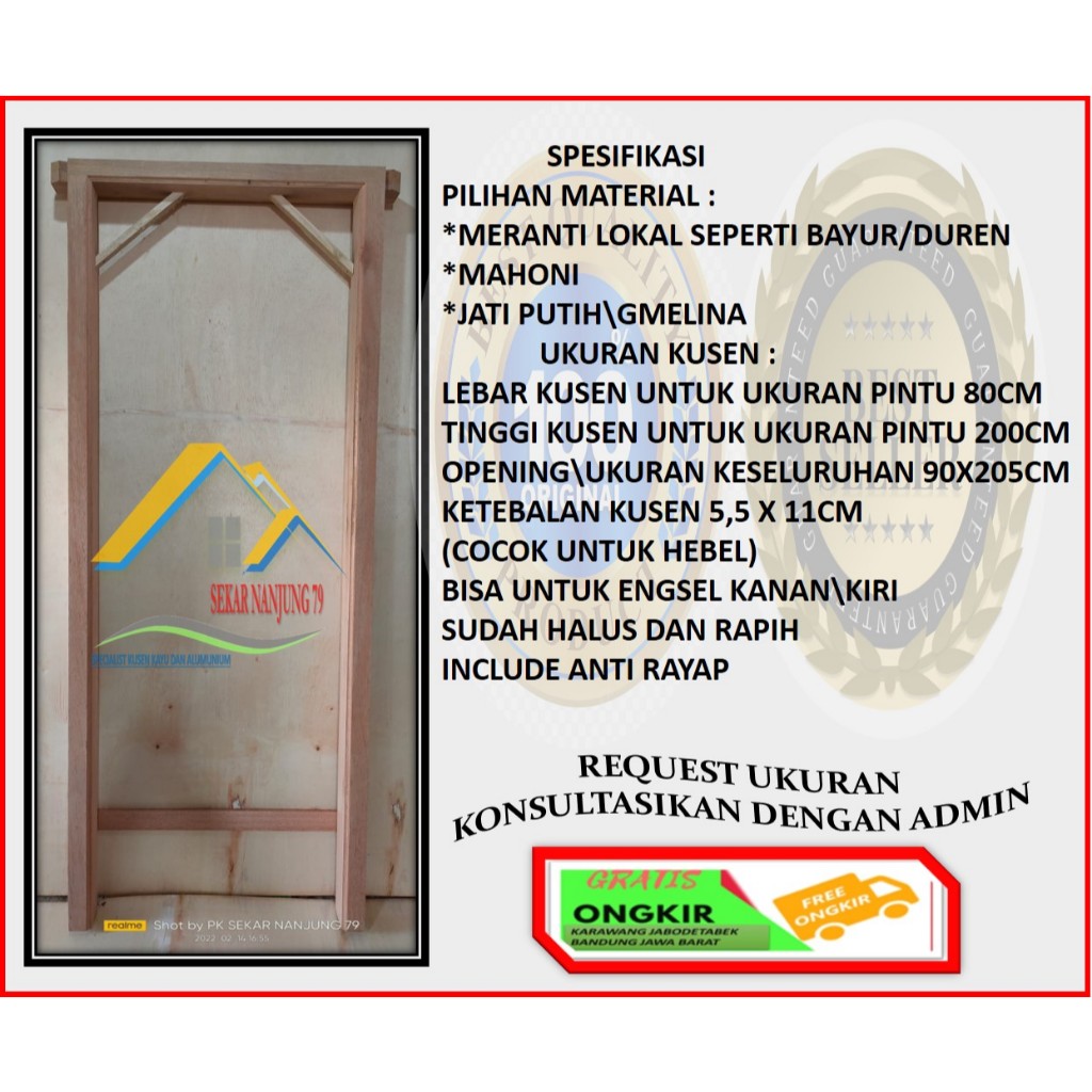 Jual KUSEN PINTU SAJA UK 80X200CM FREE LOSTER\VENTILASI COCOK UNTUK ...