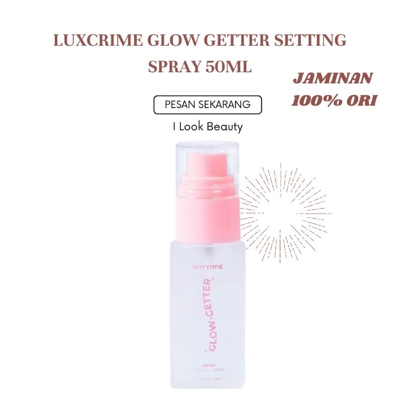 Jual LUXCRIME Setting Spray Glow Getter 50ml | Shopee Indonesia