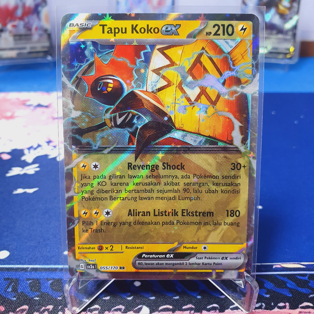 Jual Tapu Koko ex RR sv3s 055/170 Pokemon TCG Indonesia Ex Kilau Hitam | Shopee Indonesia