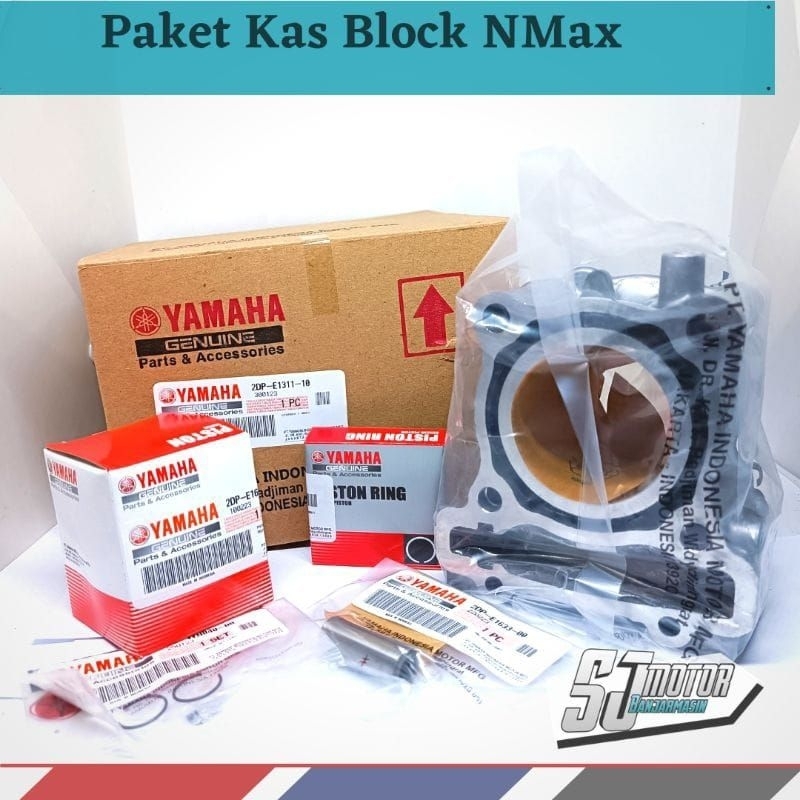 Jual Block Cylinder Blok Kas Paket Assy Plus Piston Set YAMAHA Original Nmax N-Max Aerox 155 ...