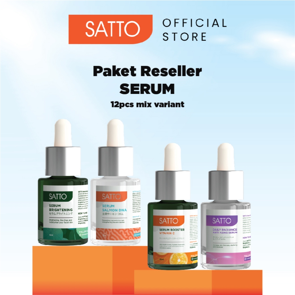 Jual Satto Paket Reseller Serum 12pcs ( Mix Variant ) | Shopee Indonesia