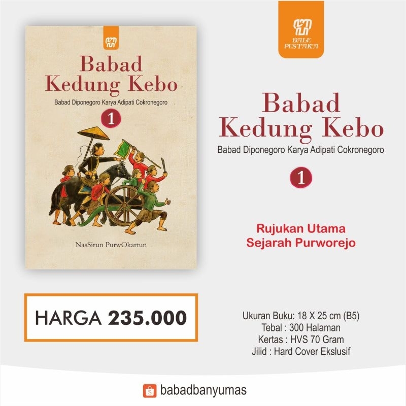 Jual " BABAD KEDUNG KEBO 1" ( Babad Diponegoro Karya Adipati ...