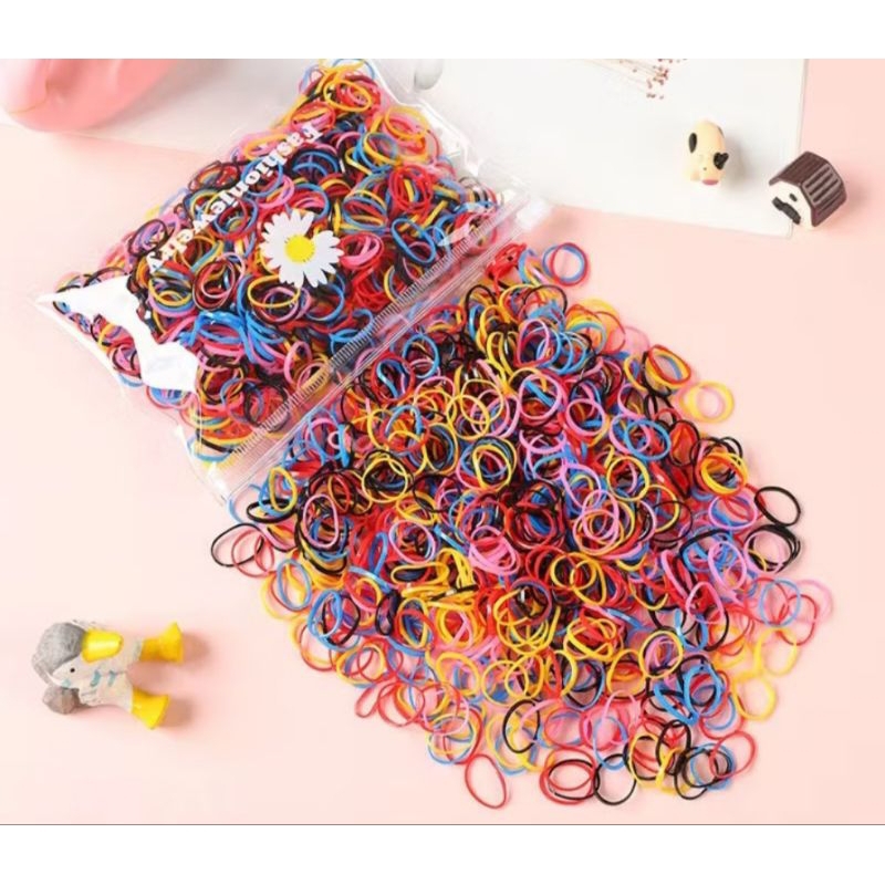 Jual Karet rambut/ikat rambut/karet jepang 500pc | Shopee Indonesia