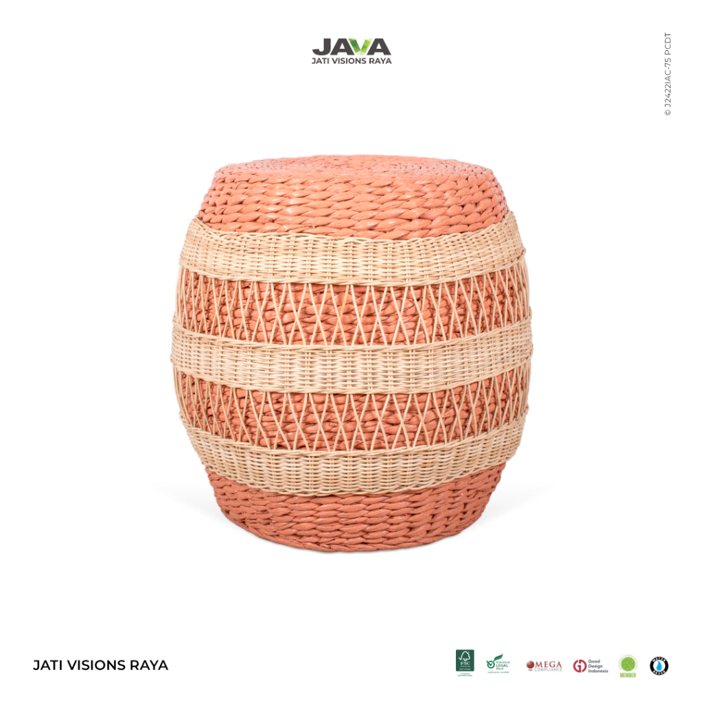 Jual JAVA Yugos Side Table Rattan Frame / Waterhyacinth Lawaran ...