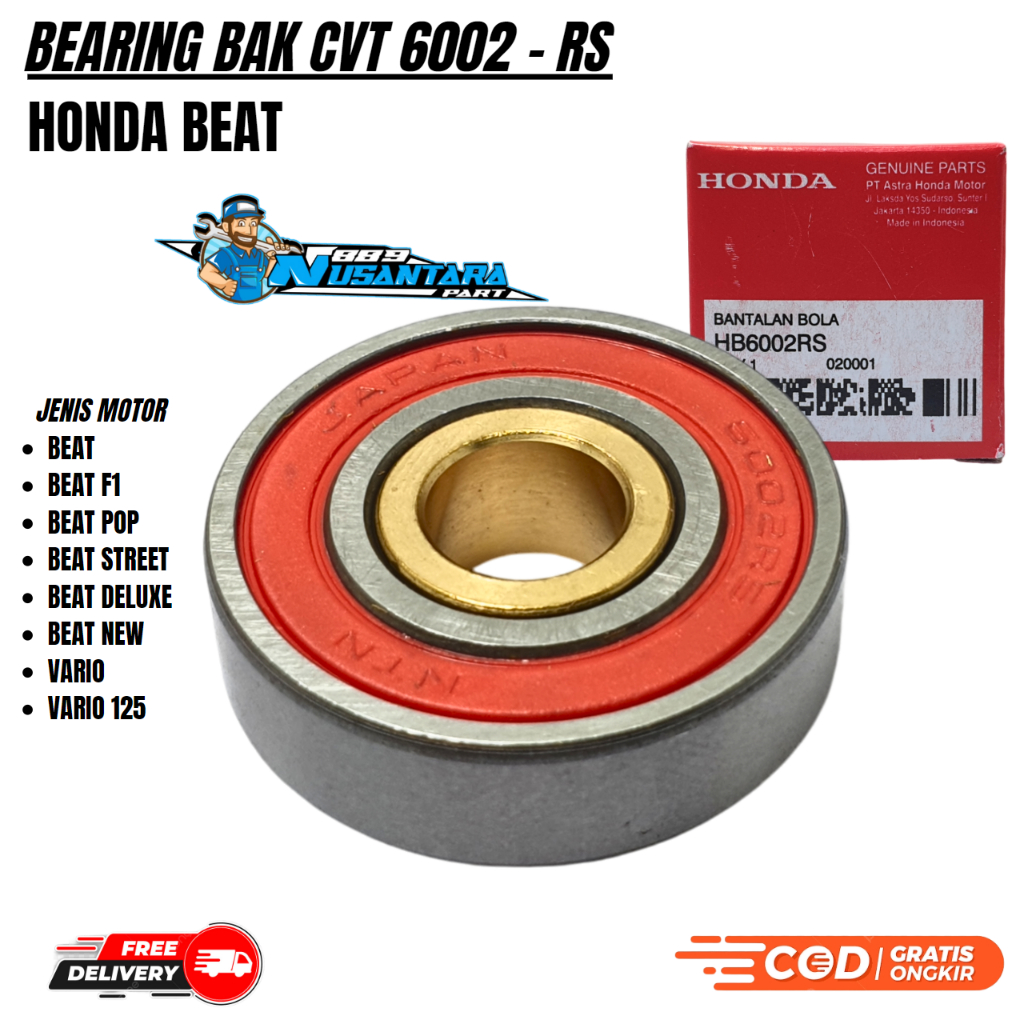 Jual BEARING BAK CVT 6002+KUNINGAN BEAT F1 / BEAT POP / BEAT STREET ...