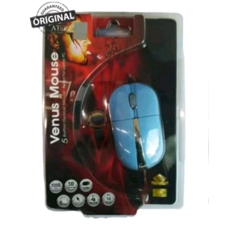Jual mouse USB optical Atake Venus 1000DPI mouse mos kabel | Shopee ...